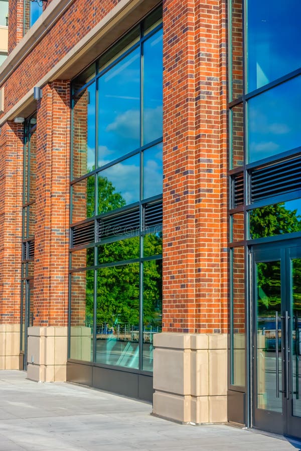 Brick and Reflections stock photo. Image of reflection - 100208976