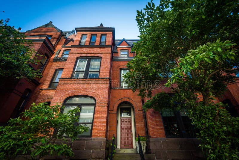 Brick Row Houses in the West End, Washington, DC. Stock Image - Image ... Brick Row Houses in the West End, Washington, DC. Stock Image - Image ...