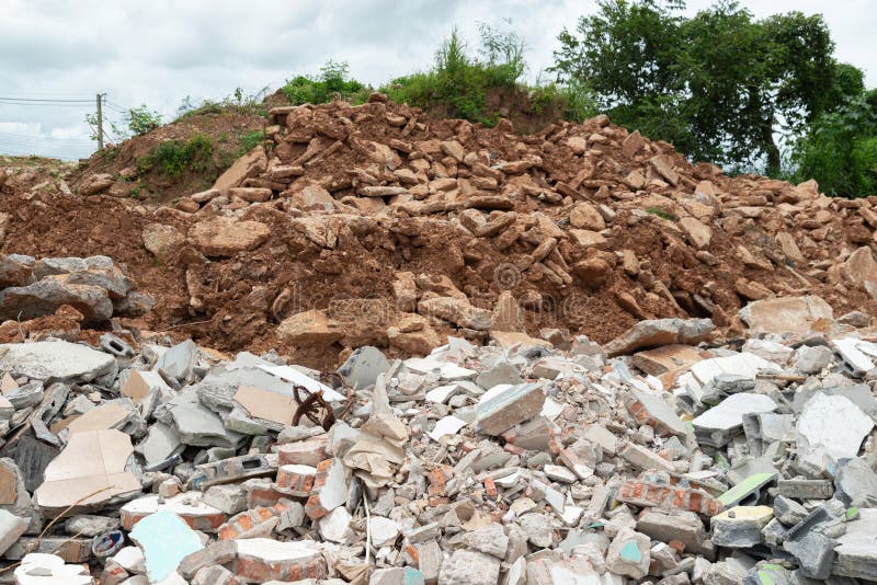 Brick and Rubble on a Cobbled Road Stock Photo - Image of brake ...