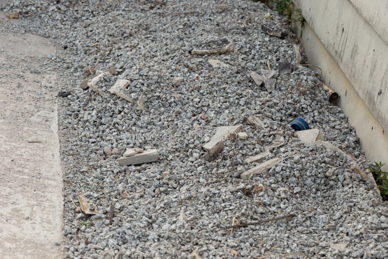 Brick Scrap after Construction Stock Photo - Image of concrete ...
