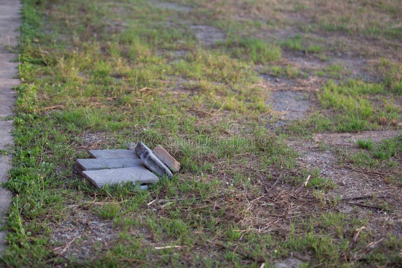 Brick Scrap after Construction Stock Photo - Image of cement, city ...