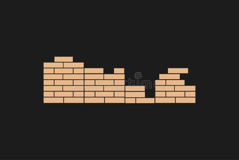 Brick Shape Illustration. Bricks Wall Vector Illustration. Brick Symbol ...
