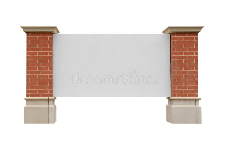 Brick sign stock photo. Image of white, display, cement - 16857170