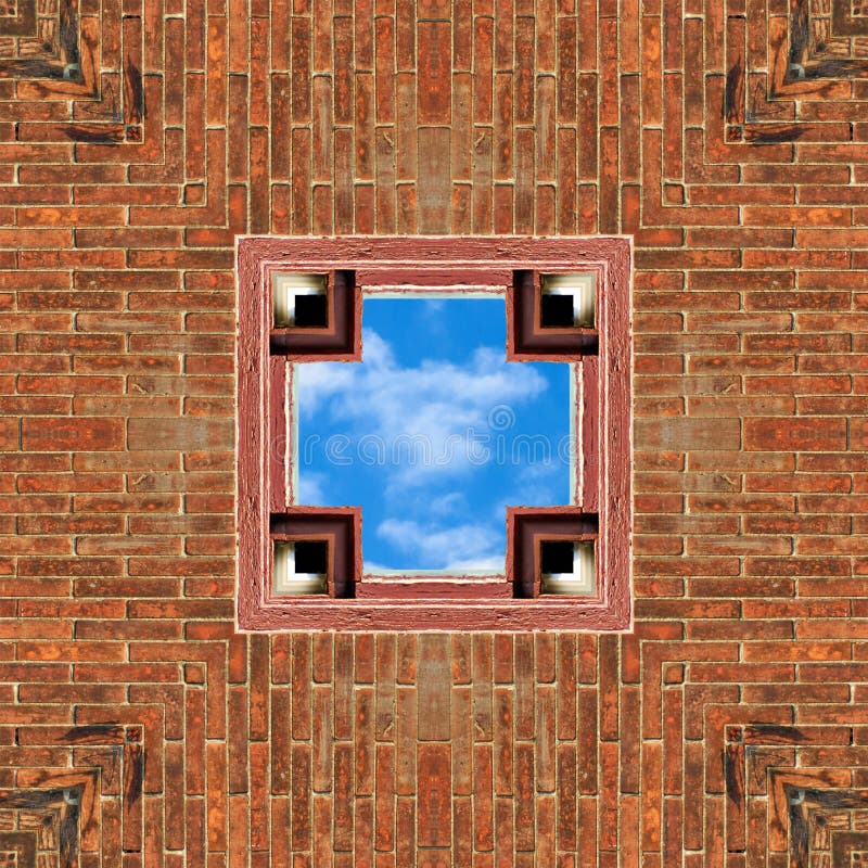 Brick and Sky Seamless Tile Background Stock Photo - Image of white ...