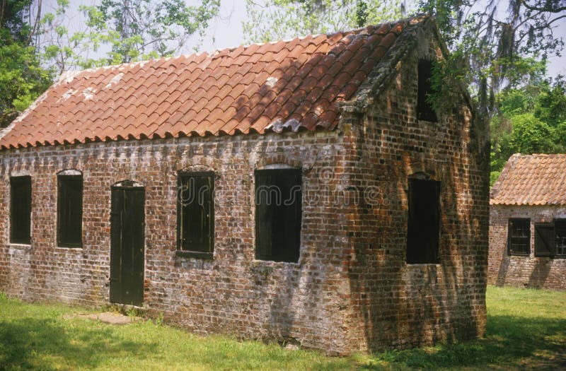 Southern Brick Plantation Building. Stock Image - Image of brick ...