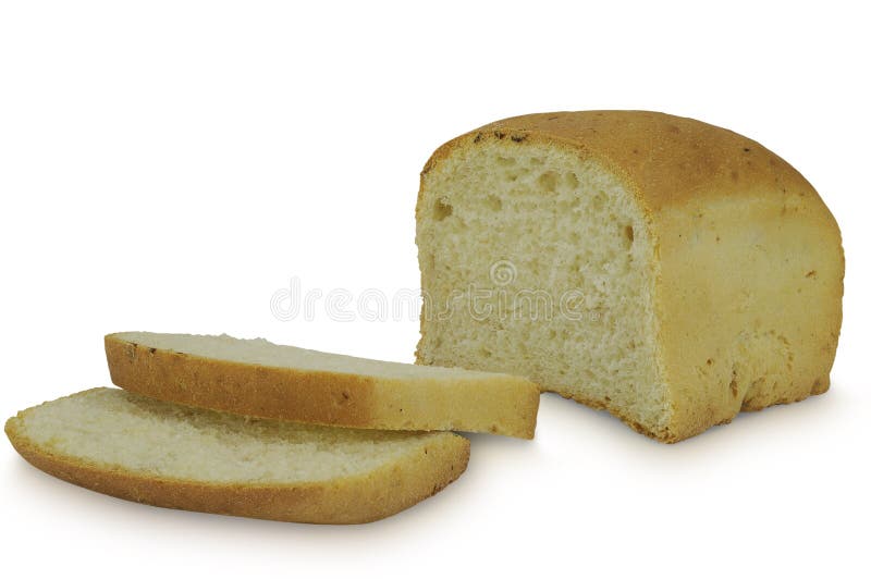Brick of Sliced Bread Isolated on White Background Stock Photo - Image ...