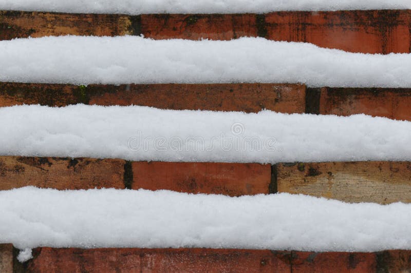 Brick and snow texture stock image. Image of freezing - 110966813