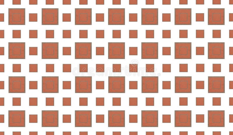 Brick Square Tile Elements on White Background. a Row of Small Big ...