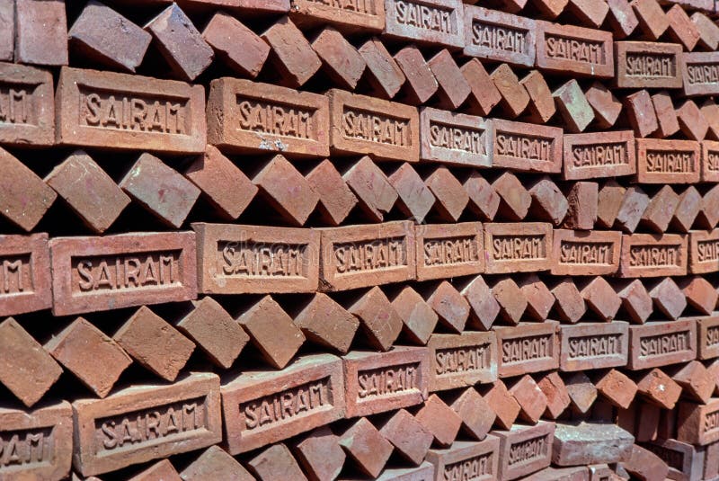 Brick Stack Up after Back and Ready for Dispatch Stock Photo - Image of ...