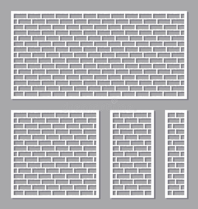 Brick stencil set. stock vector. Illustration of brick - 240962225