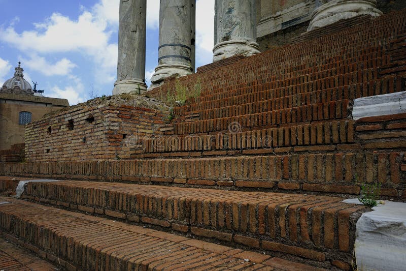 Brick Steps in Rome editorial stock photo. Image of rome - 65173913
