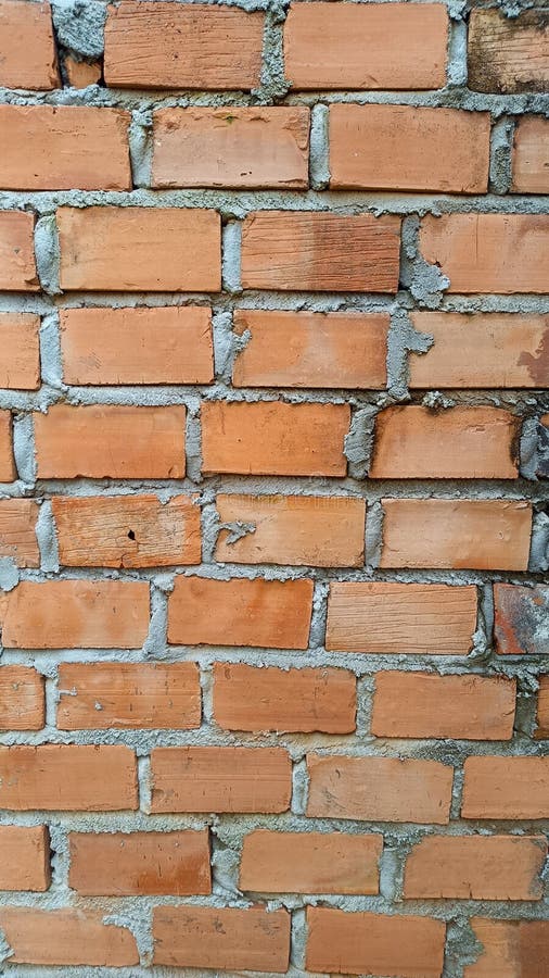 Brick Stone of House Wall with Cemen Stock Image - Image of stone, wall ...