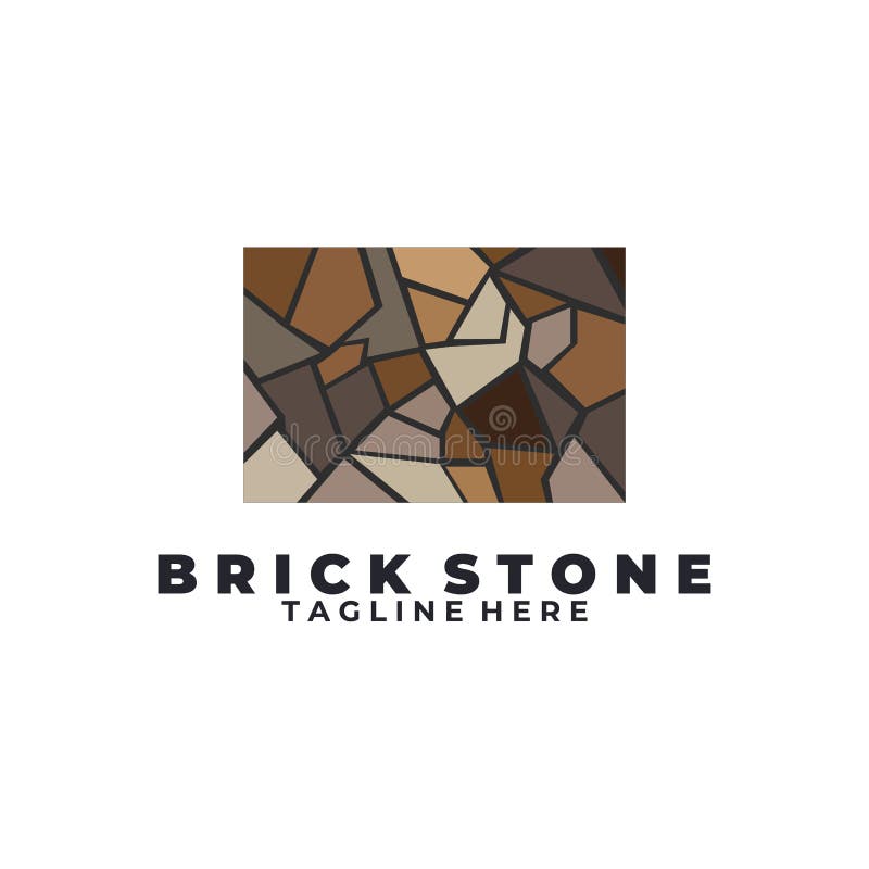 Brick Stone Logo Vector Icon Illustration Design Stock Vector ...