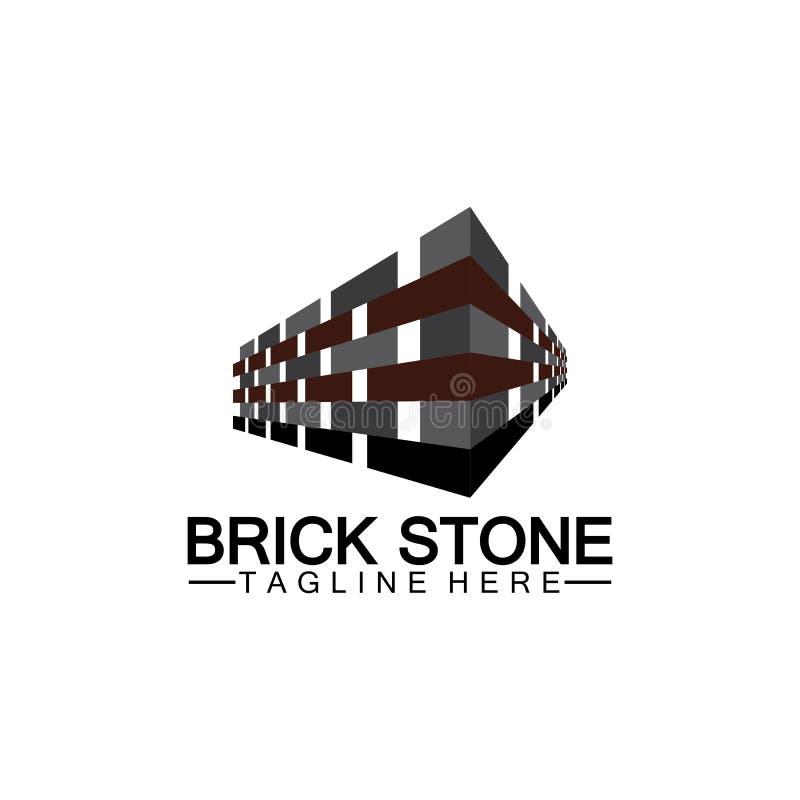 Brick Stone Logo Vector Icon Illustration Design Template Stock Vector ...
