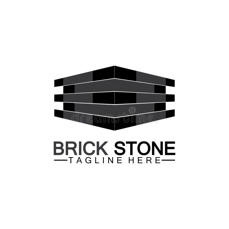 Brick Stone Logo Vector Icon Illustration Design Template Stock Vector ...