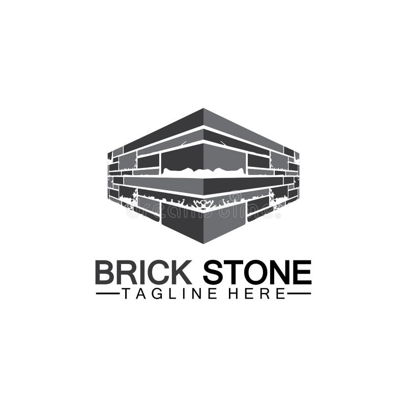 Brick Stone Logo Vector Icon Illustration Design Template Stock Vector ...