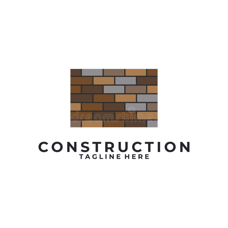 Brick Stone Logo Vector Icon Illustration Design Stock Vector ...