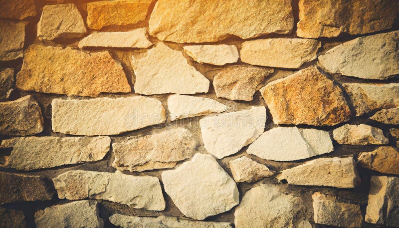 Brick Stone Wall Stack of Medieval Natural Stone Texture Background or ...