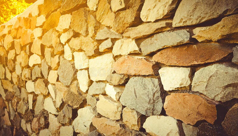 Brick Stone Wall Stack of Medieval Natural Stone Texture Background or ...