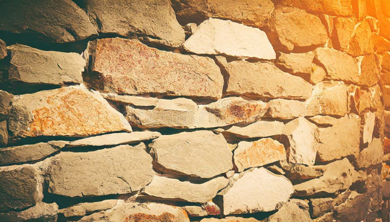 Brick Stone Wall Stack of Medieval Natural Stone Texture Background or ...