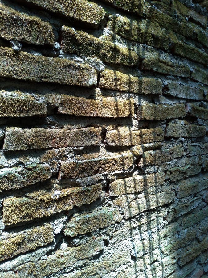 Brick Structure Wall Exposed Shade Gradient Stock Image - Image of ...