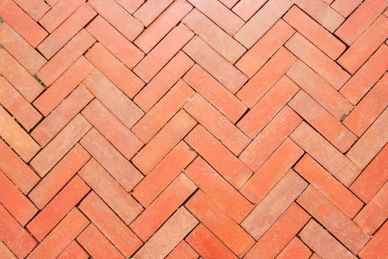 Brick Surface Red Block Paving on a Sidewalk for Design Decoration ...