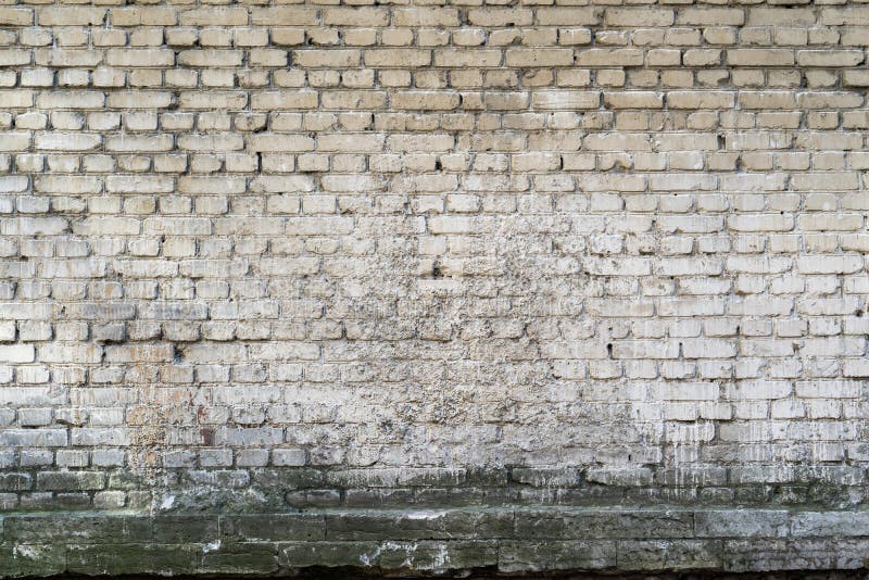 Brick Textured Background or Wallpaper of Dirty White Color Stock Photo ...