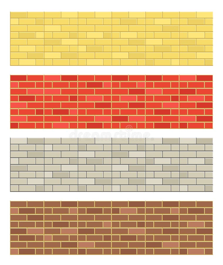 Brick textures collection stock vector. Illustration of pattern - 29133731