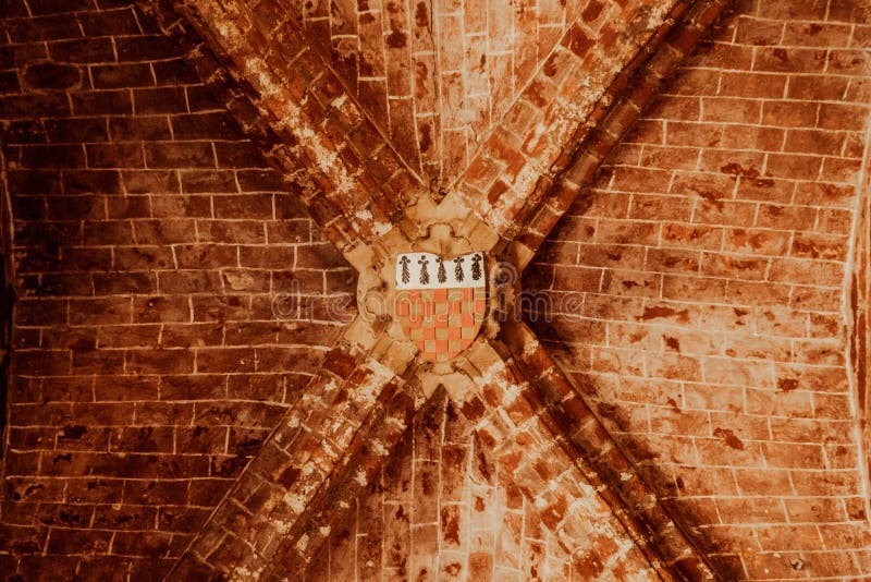 Brick and Tile Castle Ceiling Stock Image - Image of abstract, medieval ...