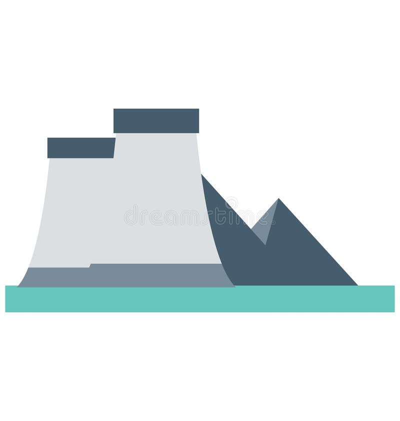 Brick Tower, Factory Isolated Vector Icons Can Be Modify with Any Style ...