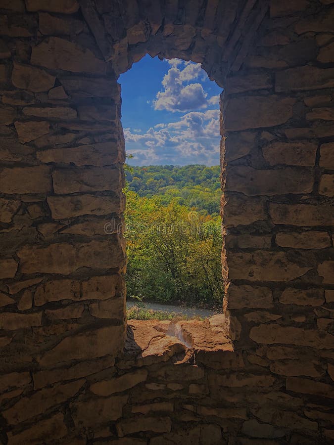 Brick tower window view stock image. Image of beautiful - 135059007