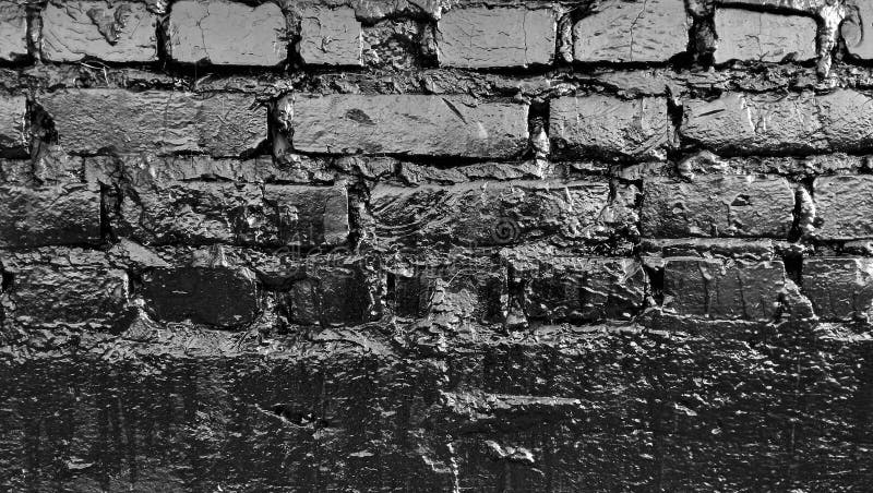 Old Black Bricks of Basement Stock Photo - Image of wall, painted ...