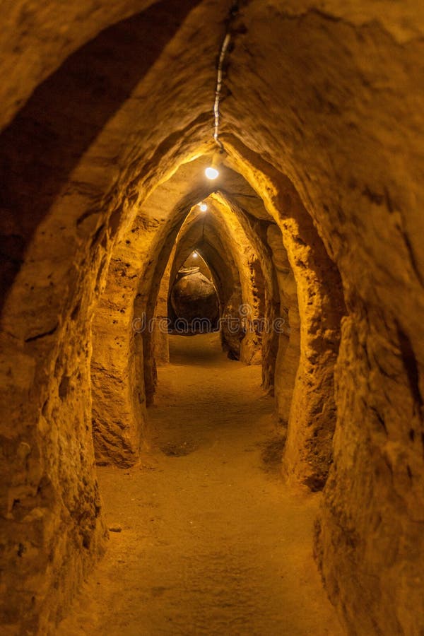 Brick Tunnel Cave in an Old House Stock Image - Image of brick ...