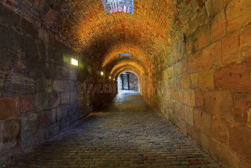 Brick tunnel stock photo. Image of city, mystery, escape - 47116172