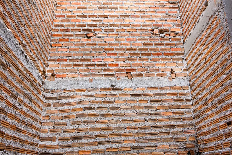 Brick of Unfinished Construction Mortar Stock Photo - Image of backdrop ...