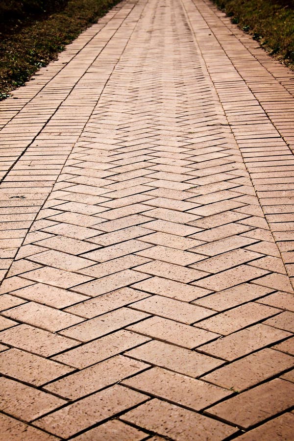 Brick walk way stock photo. Image of brick, material - 61853764
