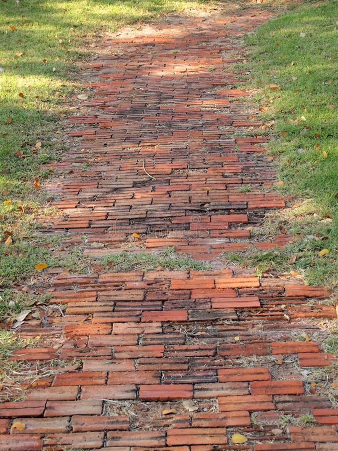 The brick walkway stock photo. Image of avenue, pavement - 142781750