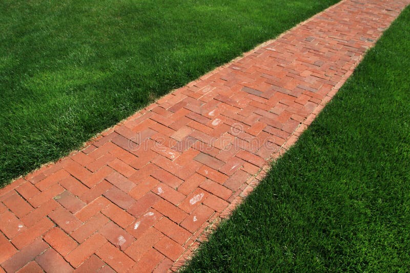 Brick Walkway stock photo. Image of walkway, paved, outdoor - 21388964