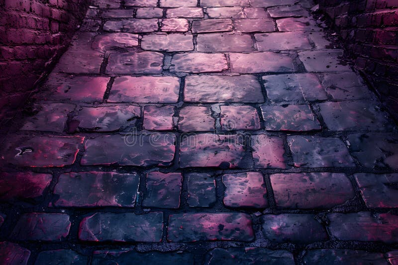 Brick Walkway with Light at the End. Generative AI Stock Illustration ...