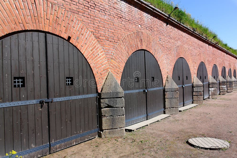 Brick wall stock image. Image of hamina, finland, warehouse - 14684017