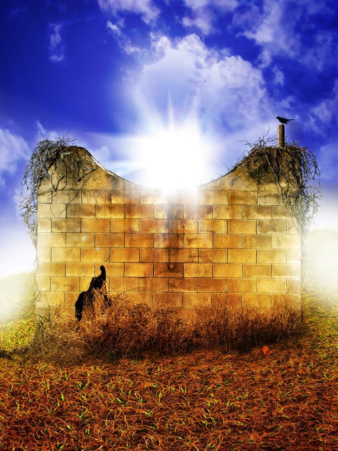 Brick wall stock image. Image of crow, wall, mystical - 8192657