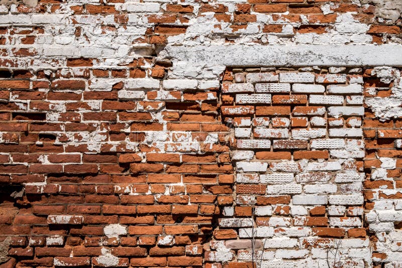 Brick Wall of an Abandoned Barn Stock Photo - Image of rough, surface ...