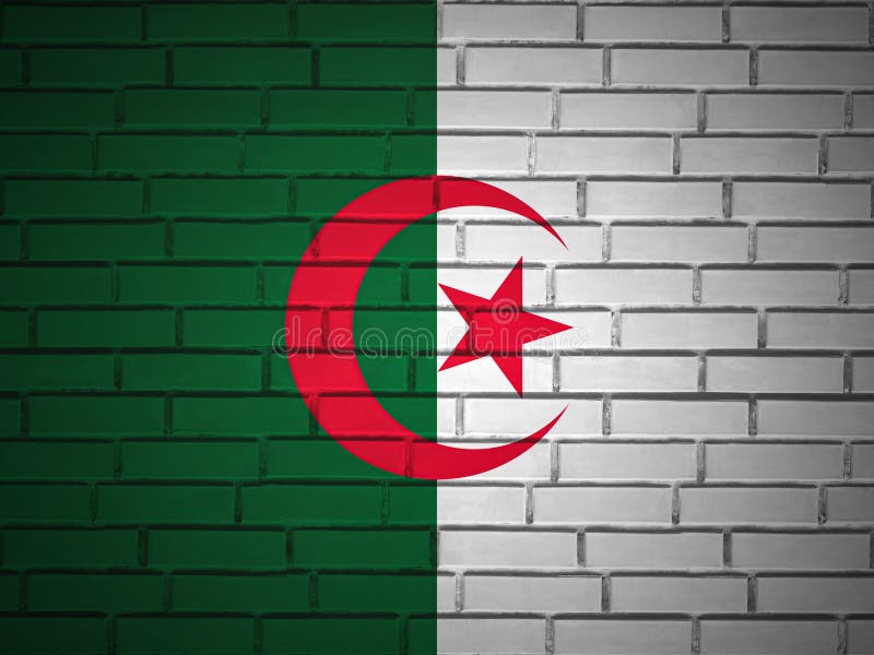 Algeria Flag on Background Isolated Stock Vector - Illustration of ...
