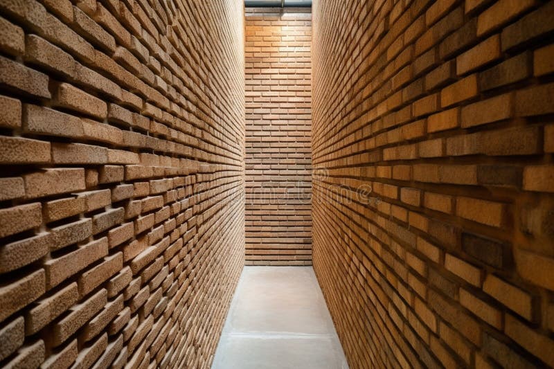 Brick Wall Alley Dead End stock illustration. Illustration of vintage ...