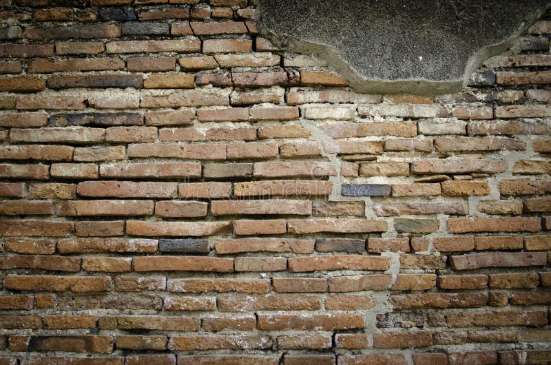 Old Worn Down Brick Wall stock image. Image of clay, peeling - 19826519