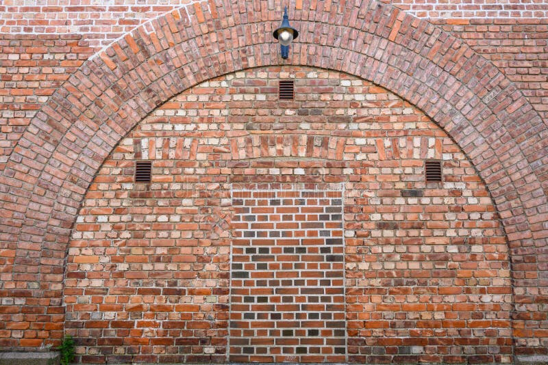 Brick Wall with Arches and Bricked Up Doorway, As a Patterned ...