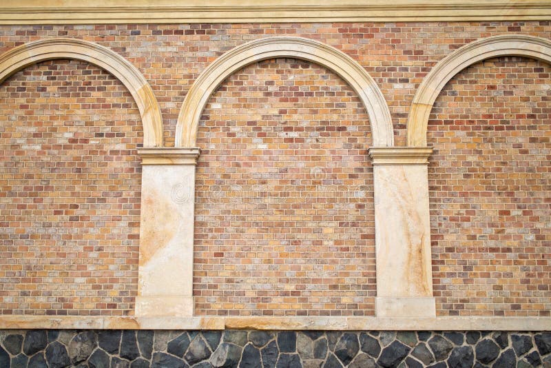 Brick Wall with Arches Texture Stock Photo - Image of element, paper ...