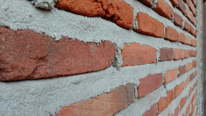 Brick Wall Arrangement, Red Brick Stock Photo - Image of pink, roof ...