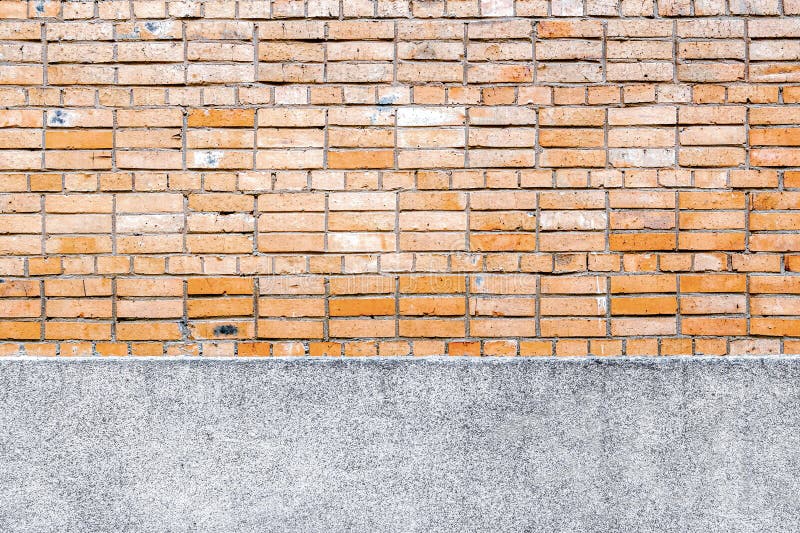 Brick Wall Background with Concrete Elements in the Form of a Strip of ...