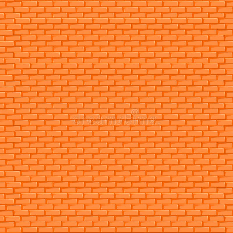 Orange Brick Wall Pattern Background Stock Vector - Illustration of ...